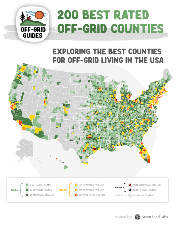 All 200 Best USA Counties for Off-Grid Guide Living PDF Download